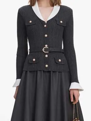 SELF-PORTRAIT Knit Midi Dress