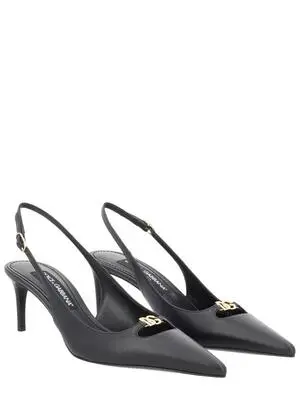 Dolce & Gabbana Leather Slingback Pumps - Black