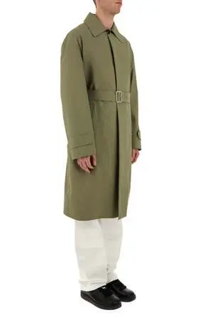 JIL SANDER Army Cotton Trench Coat