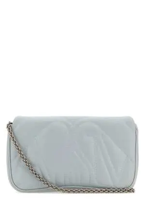 Alexander McQueen Powder Leather Small Seal Shoulder Bag - Blue