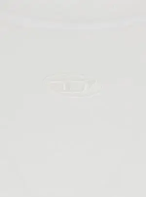DIESEL® T-lucien' T-shirt With Tone-on-tone Logo Patch On The Front In Cotton For - White