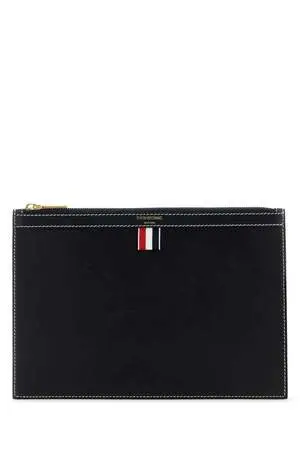 Thom Browne Midnight Leather Document Case - Blue