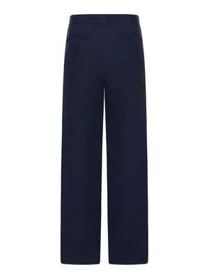 Giorgio Armani Wide-leg Tailored Linen Trousers