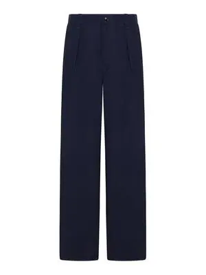 Giorgio Armani Wide-leg Tailored Linen Trousers - Multicolor