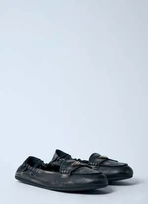 Prada Logo Plaque Loafters
