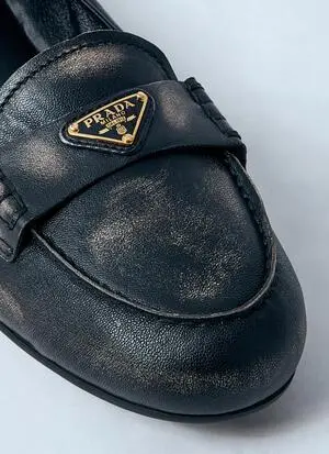 Prada Logo Plaque Loafters