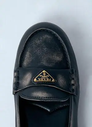 Prada Logo Plaque Loafters