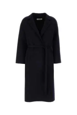 JIL SANDER Midnight Wool Coat - Blue