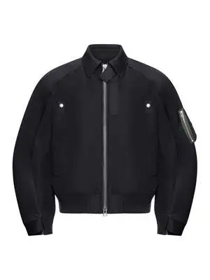 Sacai Cotton Chino X Nylon Twill Blouson - Black