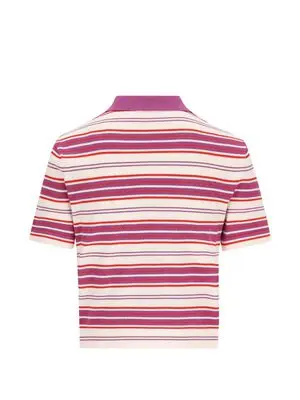Celine Striped Cotton Polo Shirt