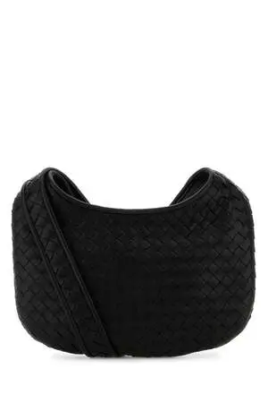 Bottega Veneta Leather Small Veneto Crossbody Bag - Black