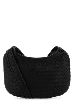 Bottega Veneta Leather Small Veneto Crossbody Bag - Black
