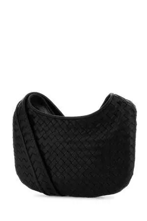 Bottega Veneta Leather Small Veneto Crossbody Bag - Black