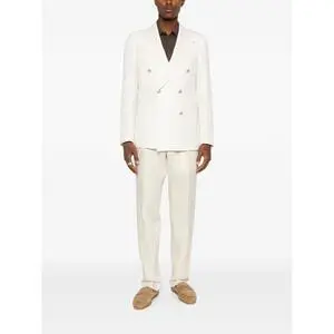 Tagliatore Double Breasted Blazer - Cream