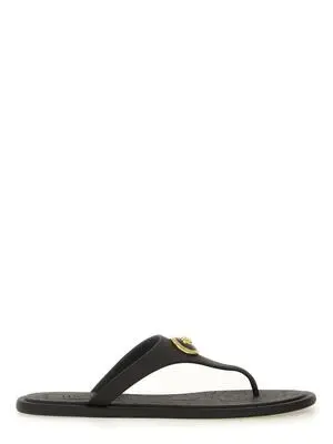 Versace Alia Thong Sandals - Black
