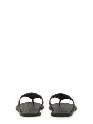Versace Alia Thong Sandals - Black