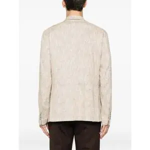 Tagliatore Double-breasted Peak Lapel Blazer - Cream