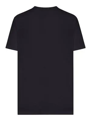 JIL SANDER Crew Neck Cotton T-shirt With Logo - Black