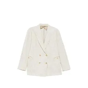 BLAZÉ MILANO Neutrals Jackets Tweed Jackets - Cream