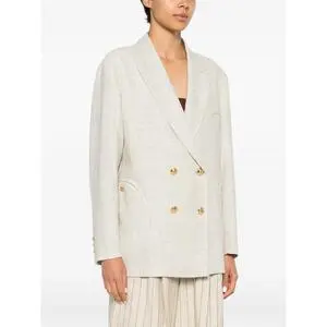 BLAZÉ MILANO Neutrals Jackets Tweed Jackets