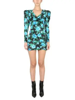 Alessandra Rich Mini Satin Dress - Multicolor