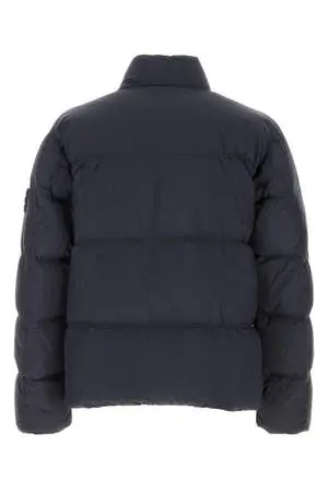 Stone Island Navy Nylon Down Jacket - Blue