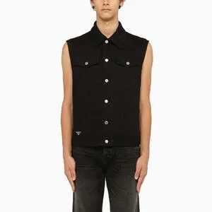 Prada Denim Waistcoat - Black