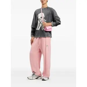 Palm Angels Skull Graphic Layered Sweatshirt - Gray