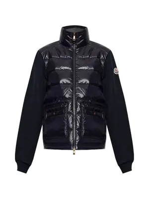 Moncler Wool And Nylon Padded Cardigan - Multicolor