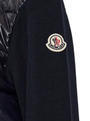Moncler Wool And Nylon Padded Cardigan