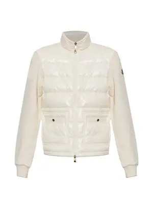 Moncler Wool And Nylon Padded Cardigan - Multicolor