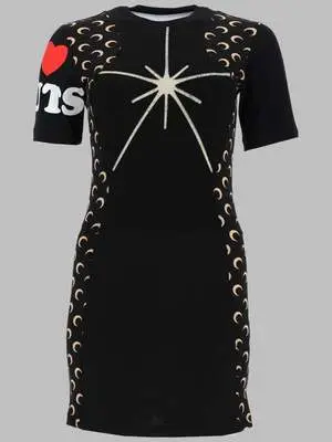 MARINE SERRE Mini Abito Upcycled - Black