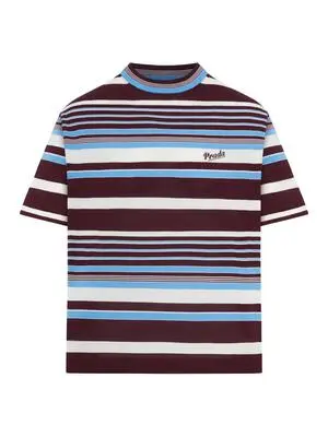 Prada Striped Cotton Crew Neck Sweater
