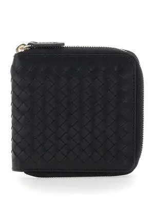 Dragon Diffusion Wallet With Woven Design In Leather For - Black
