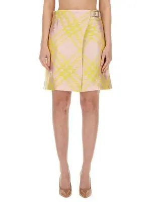 Burberry Check Pattern Skirt - Multicolor