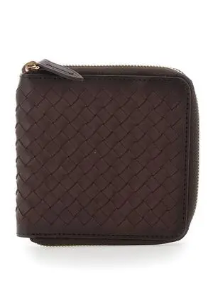 Dragon Diffusion Wallet With Woven Design In Leather For - Brown