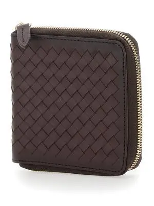 Dragon Diffusion Wallet With Woven Design In Leather For