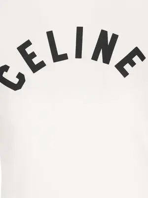 Celine Logo Cotton T-shirt