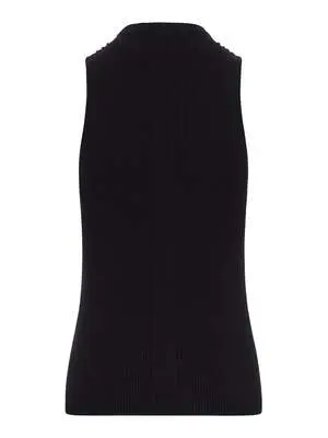 Rick Owens Ribbed Sleeveless Top - Black