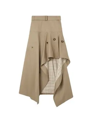 Burberry Cotton Long Skirt - Multicolor
