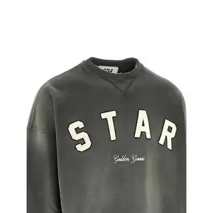 GOLDEN GOOSE Logo Print Cotton Sweatshirt - Green