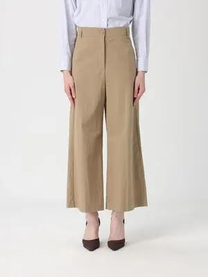 Max Mara Cropped Wide Leg Pants - Brown