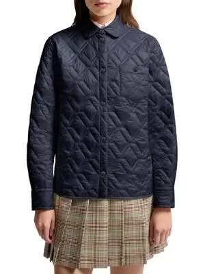 Moncler Diamond Quilted Padded Shirt Jacket - Multicolor