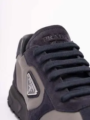 Prada Suede And Re-nylon Sneakers