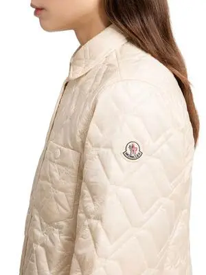 Moncler Diamond Quilted Padded Shirt Jacket