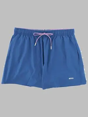 BOSS Logo Swim Trunks - Blue