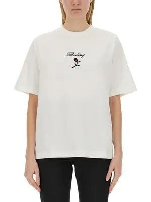 Burberry T-shirt With Logo - White