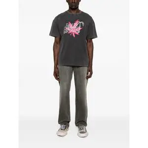 Palm Angels Grey T-shirts & Vests T-shirts