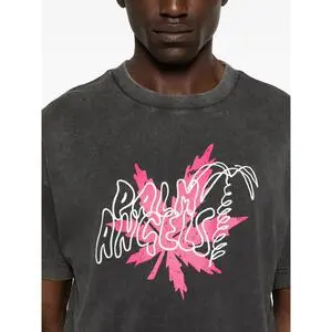 Palm Angels Grey T-shirts & Vests T-shirts