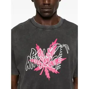 Palm Angels Grey T-shirts & Vests T-shirts